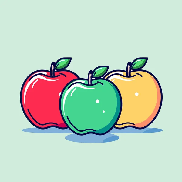 Cinco manzanas imágenes de stock de arte vectorial | Depositphotos