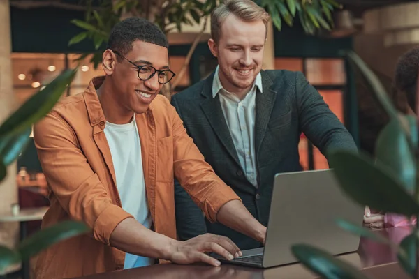 Two Business People Working Together Coworking Office Managers ...