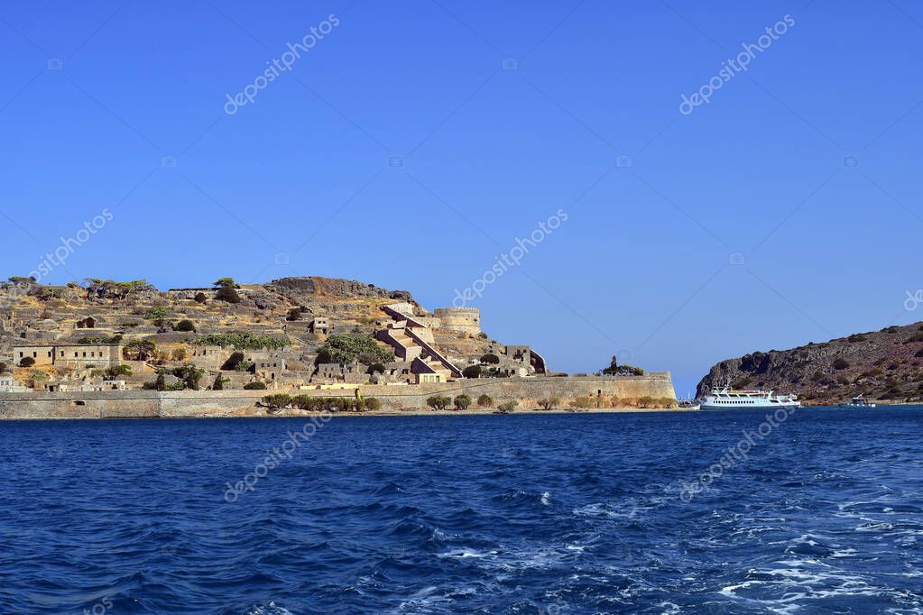 Greece, Crete, buildings built of stone in old Venetian Fortress ...