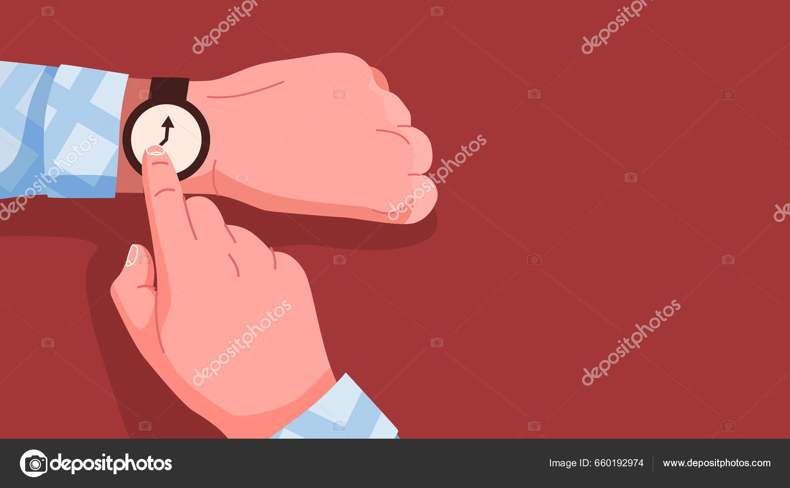 Hands Control Time Watch Vector Illustration Stock Vector by ©hobbit ...
