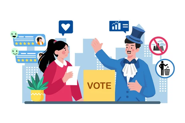 Caricatura personas votando imágenes de stock de arte vectorial ...