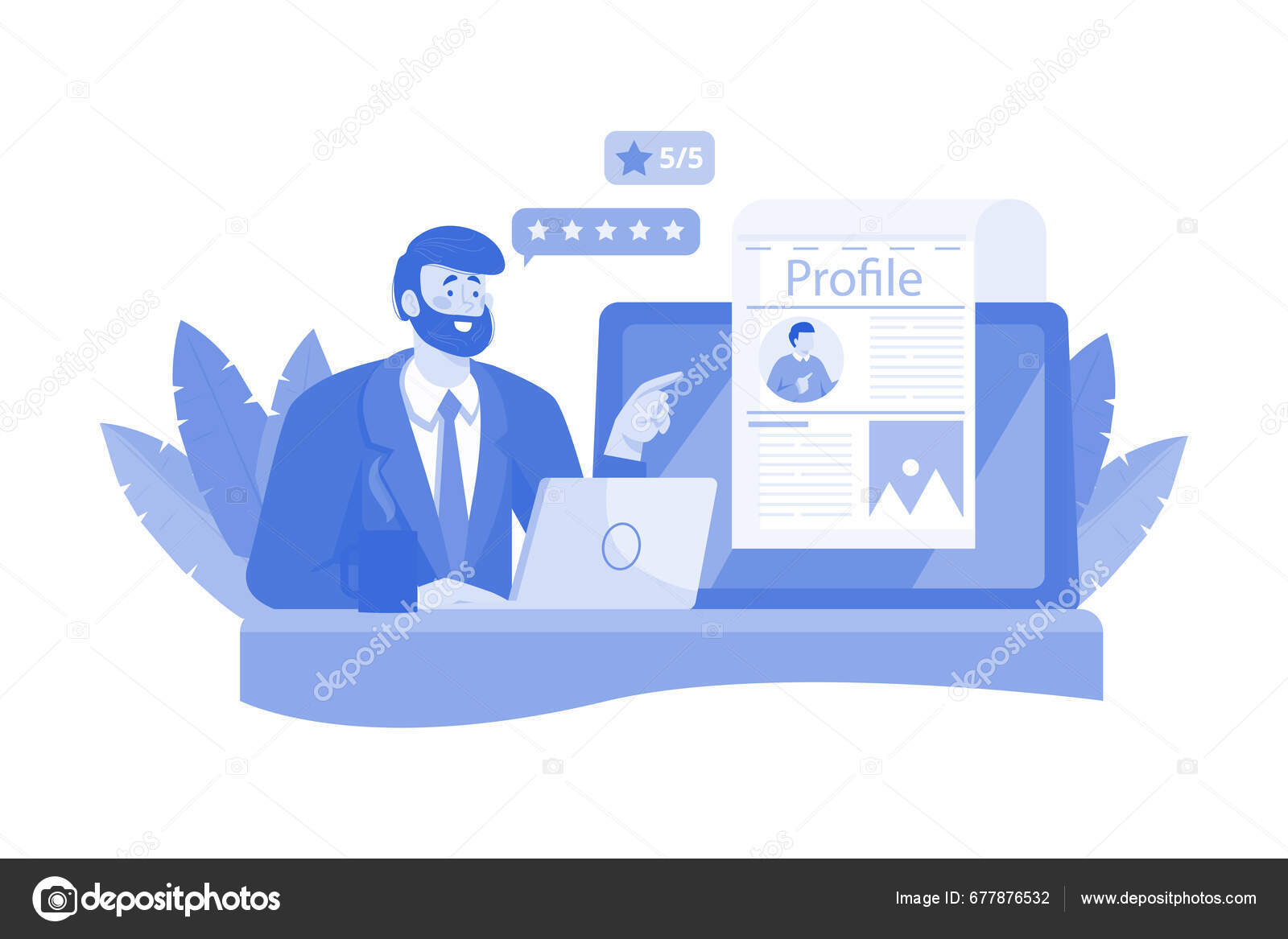 Employers Check Candidate References Conduct Background Checks Stock ...