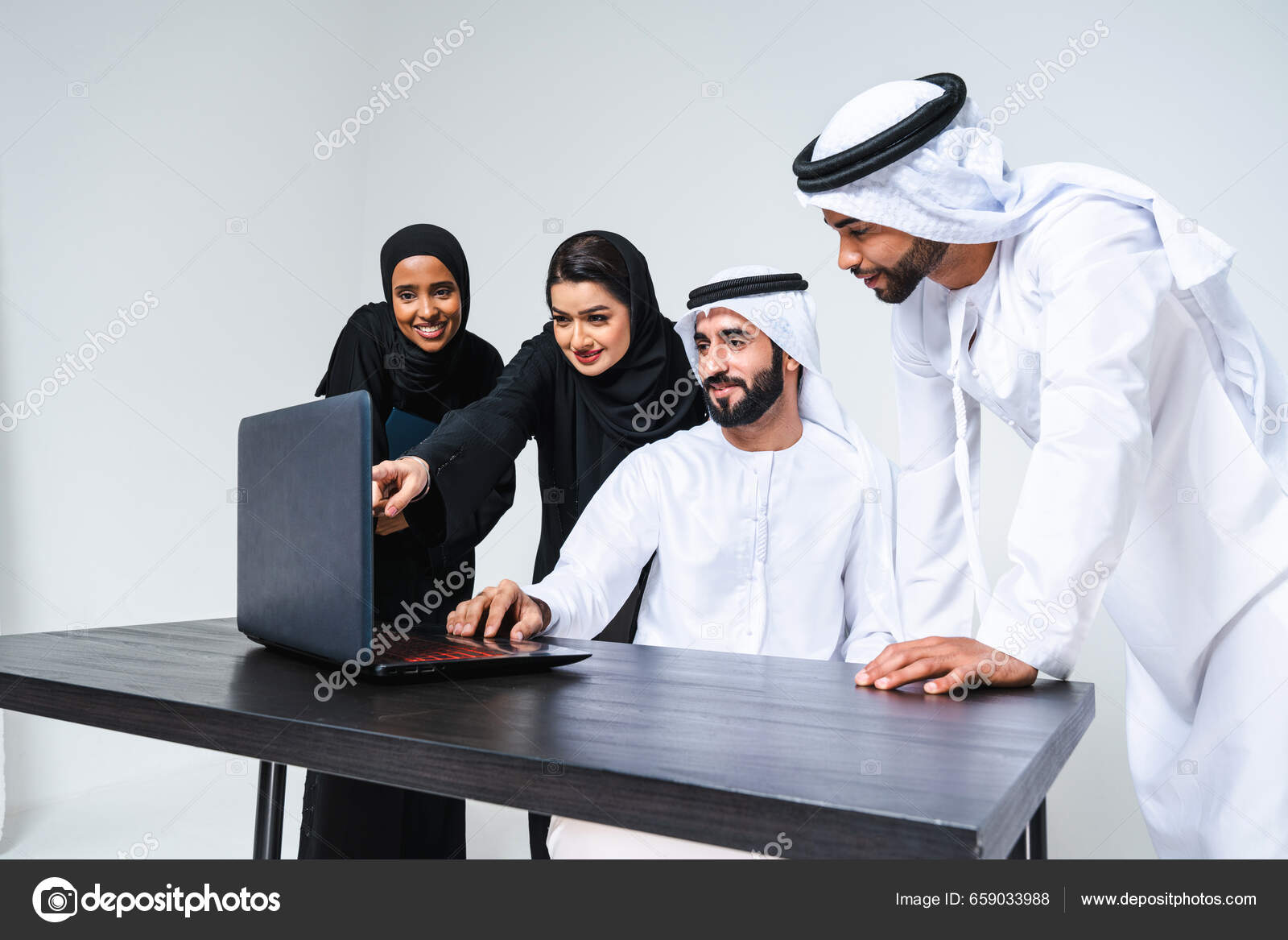 Group Arab Business People Working Together Office Corporate Middle ...