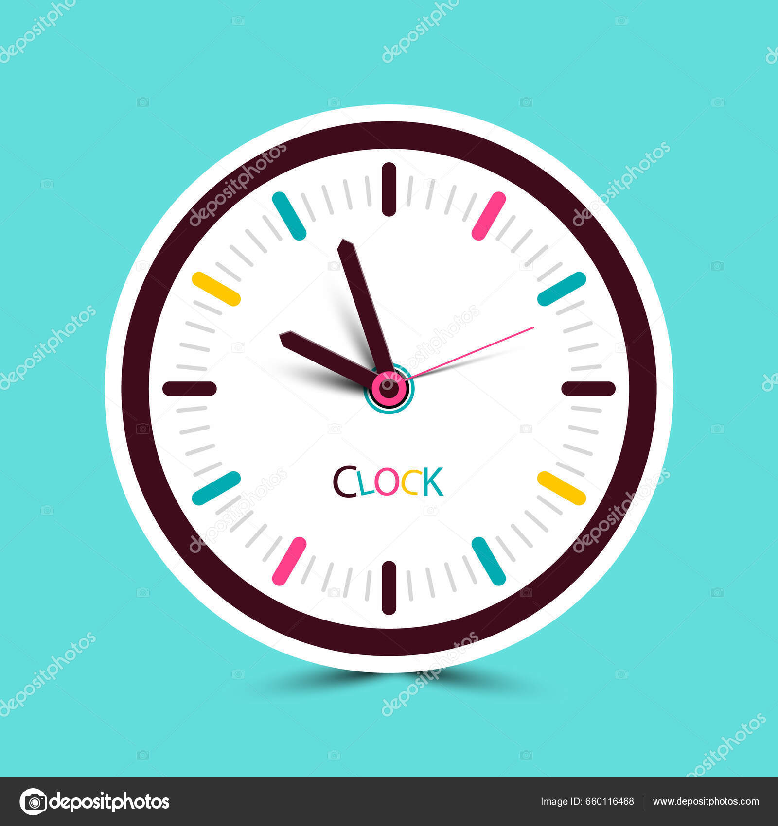 Reloj Analógico Para Niños Vector Vector de stock por ©mejn 660116468