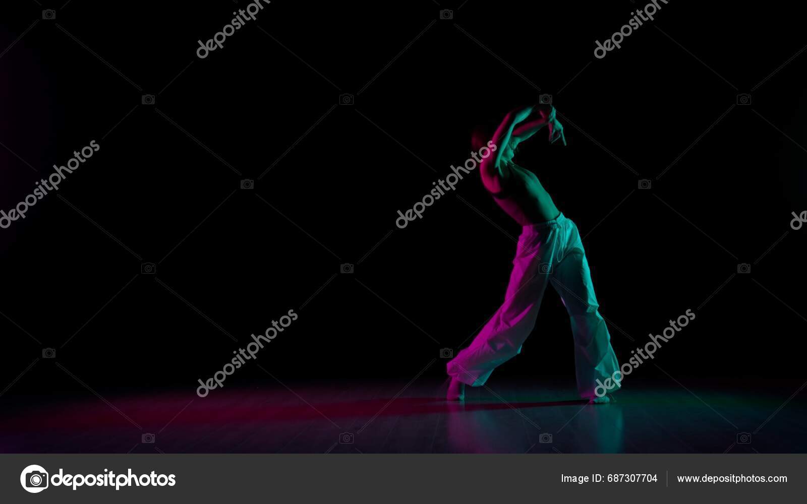 Modern Creative Choreography Dance Concept Portrait Female Dancer ...