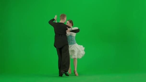 Elegant Ballroom Dance Duo Performs Dynamic Routine Captured Vivid ...