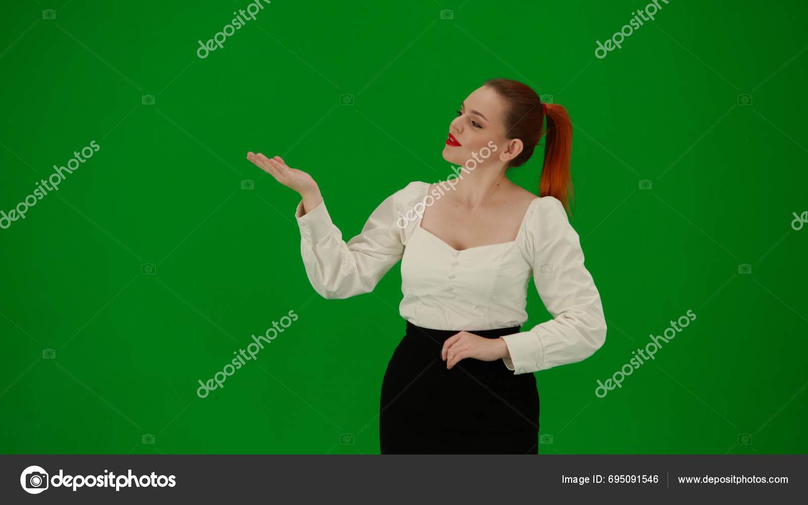 Modern Business Woman Creative Advertisement Concept Portrait ...