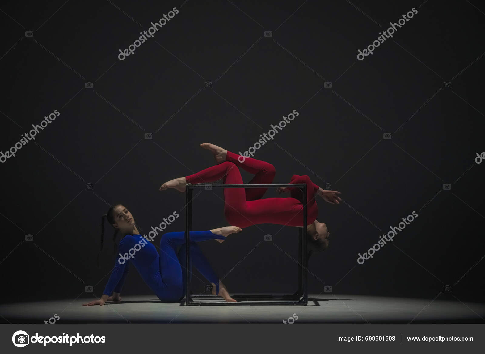 Modern Choreography Acrobatics Creative Advertisement Concept Portrait ...
