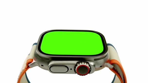 Model Apple Watch Green Screen Isolated White Background Green Screen ...