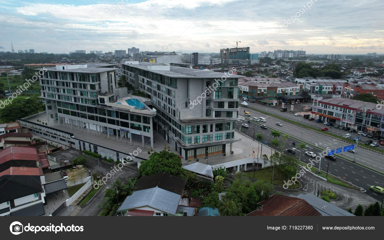 Kuching Malaysia May 2024 Aerial View Galacity Emporium Saradise ...