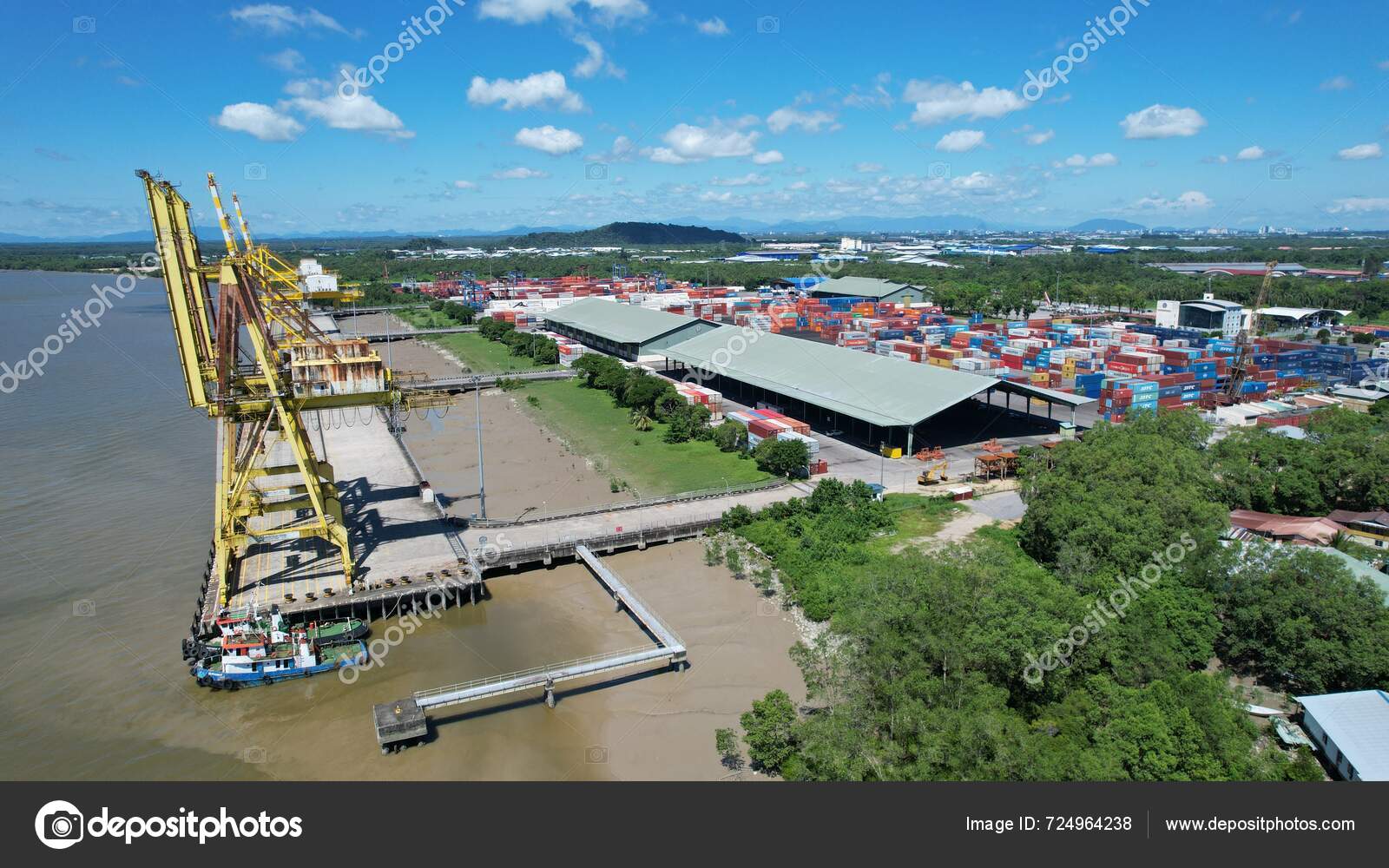 Kuching Malaysia June 2024 Senari Port Pending Terminal Port — Stock ...