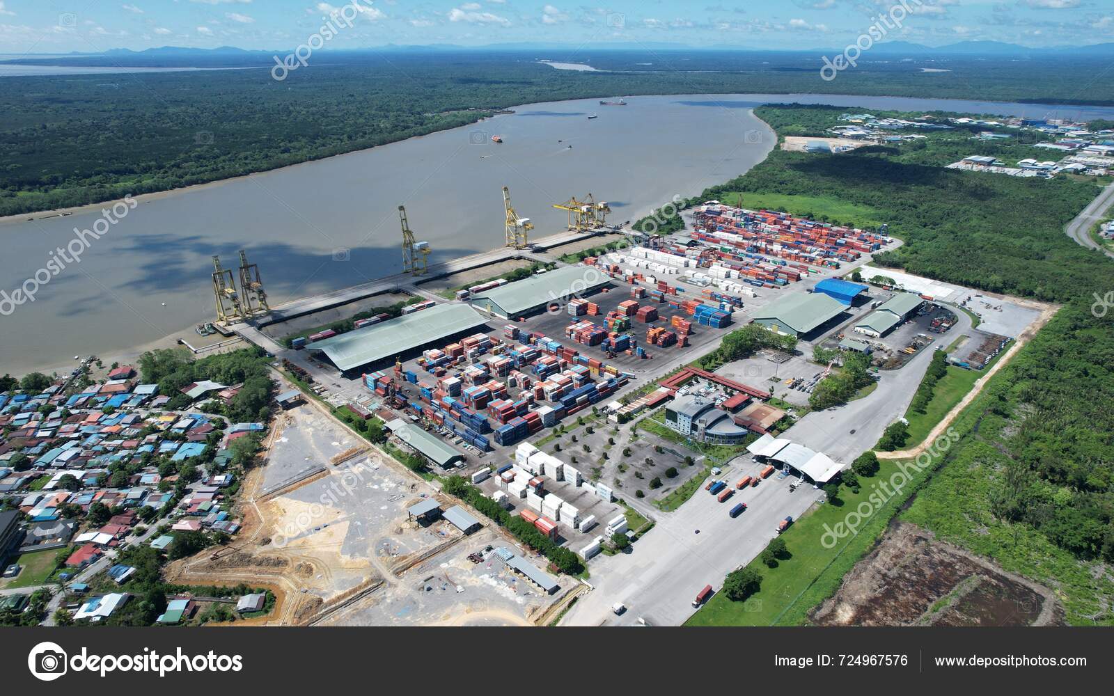 Kuching Malaysia June 2024 Senari Port Pending Terminal Port — Stock ...