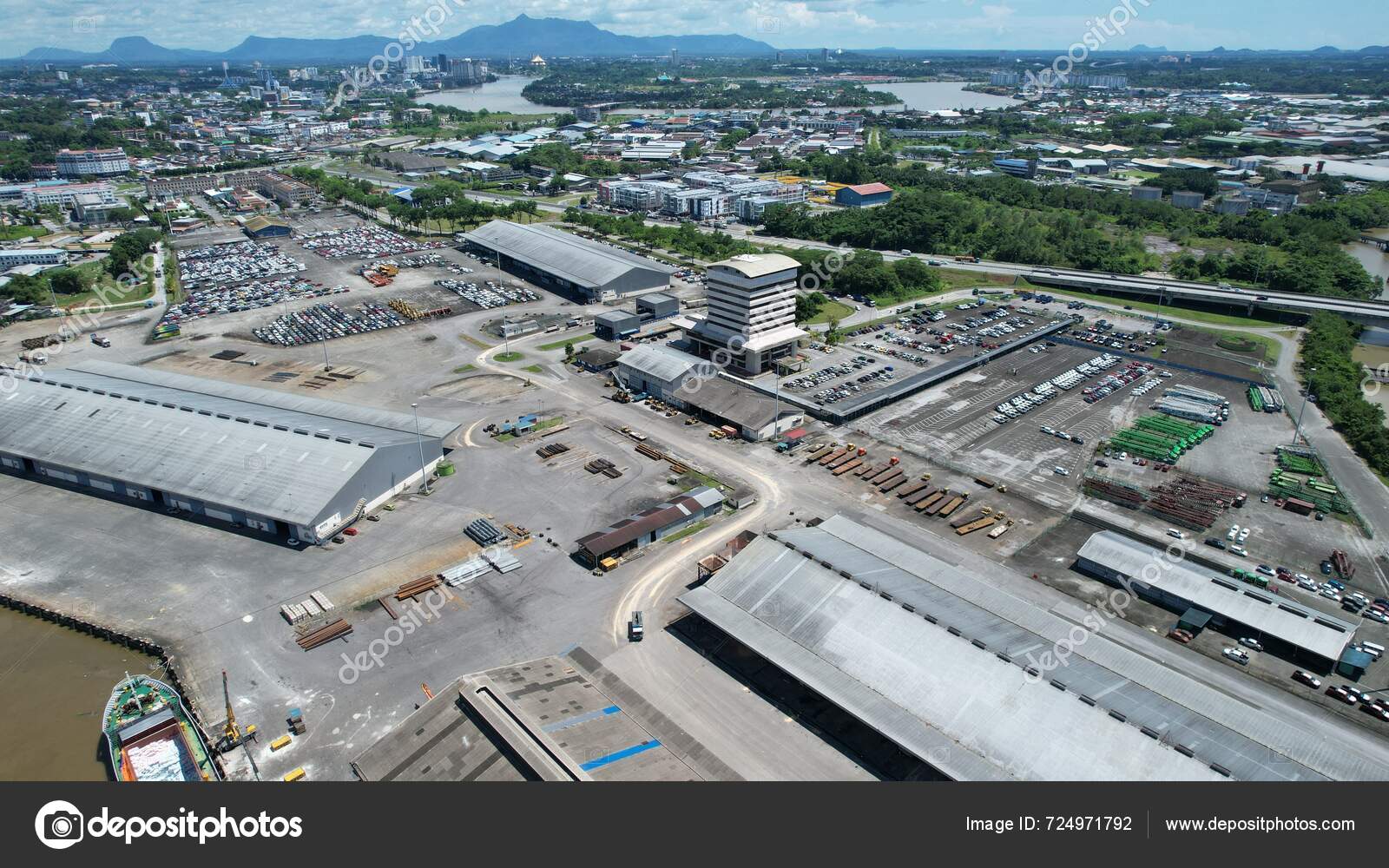 Kuching Malaysia June 2024 Senari Port Pending Terminal Port — Stock ...