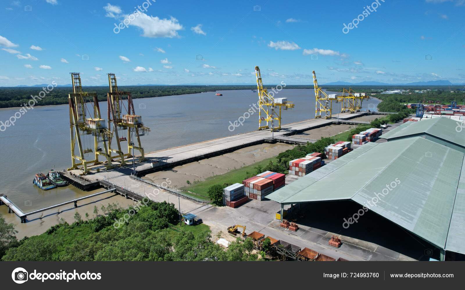 Kuching Malaisie Juin 2024 Port Senari Port Terminal Attente — Photo ...