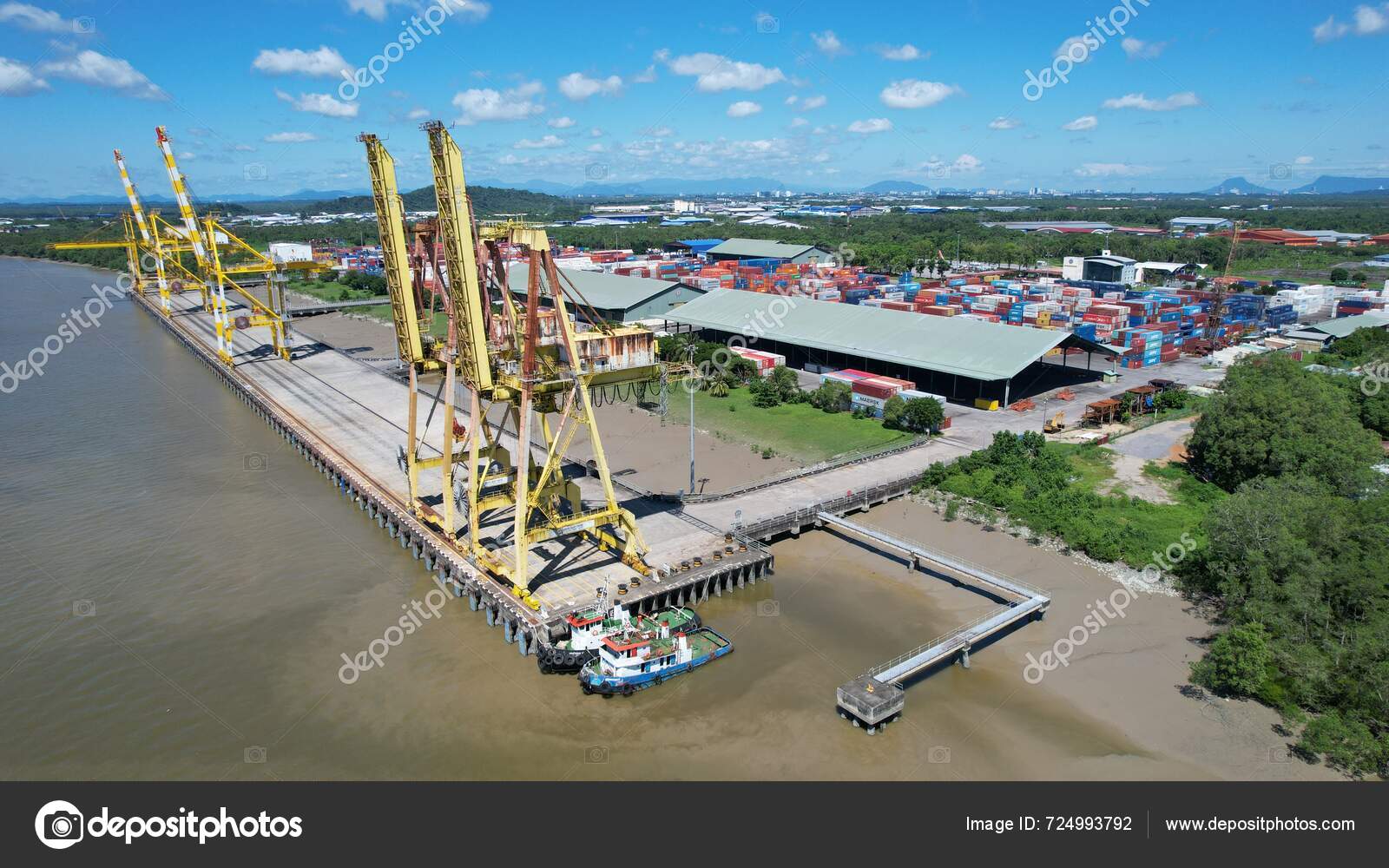 Kuching Malaisie Juin 2024 Port Senari Port Terminal Attente — Photo ...