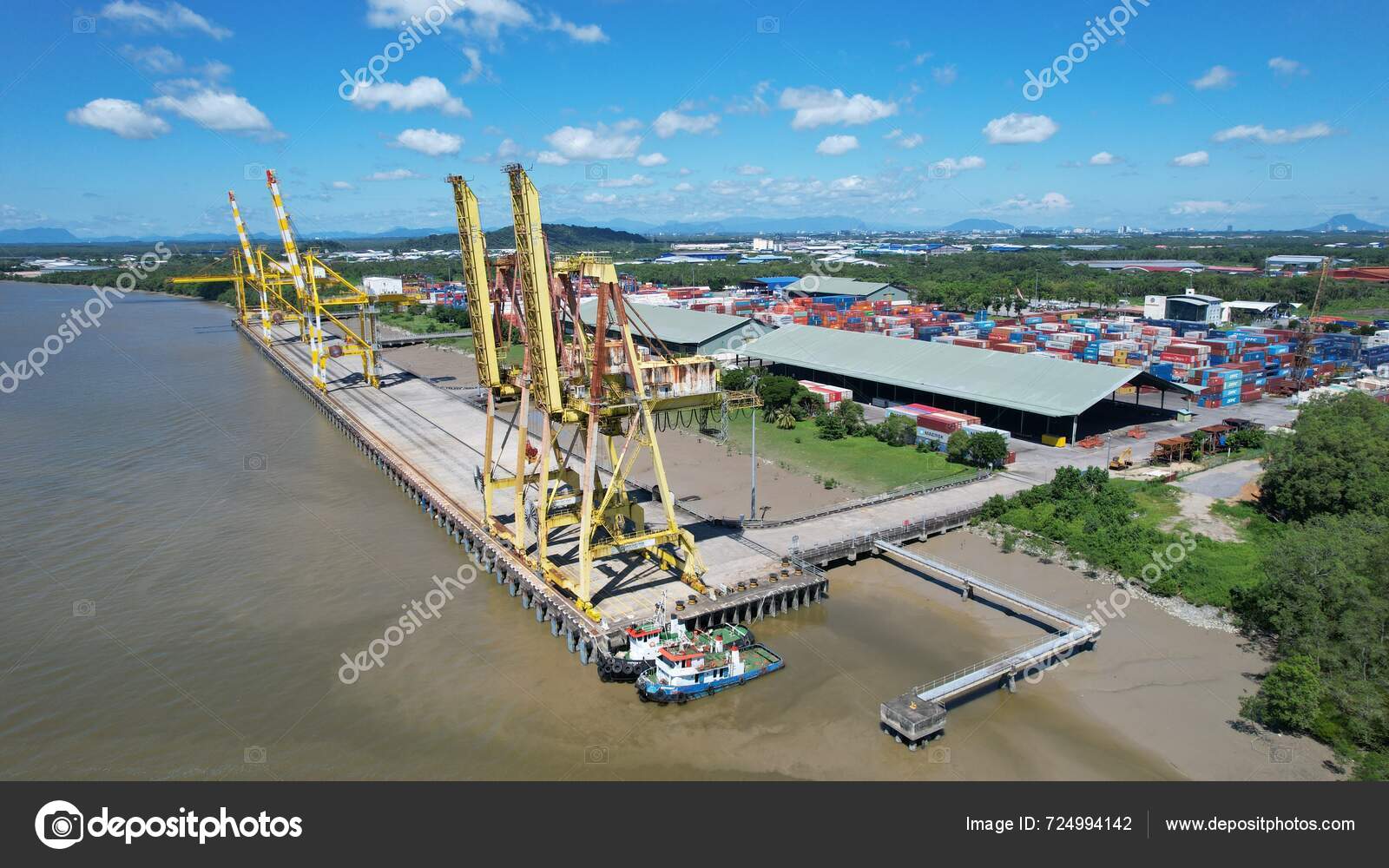 Kuching Malaisie Juin 2024 Port Senari Port Terminal Attente — Photo ...