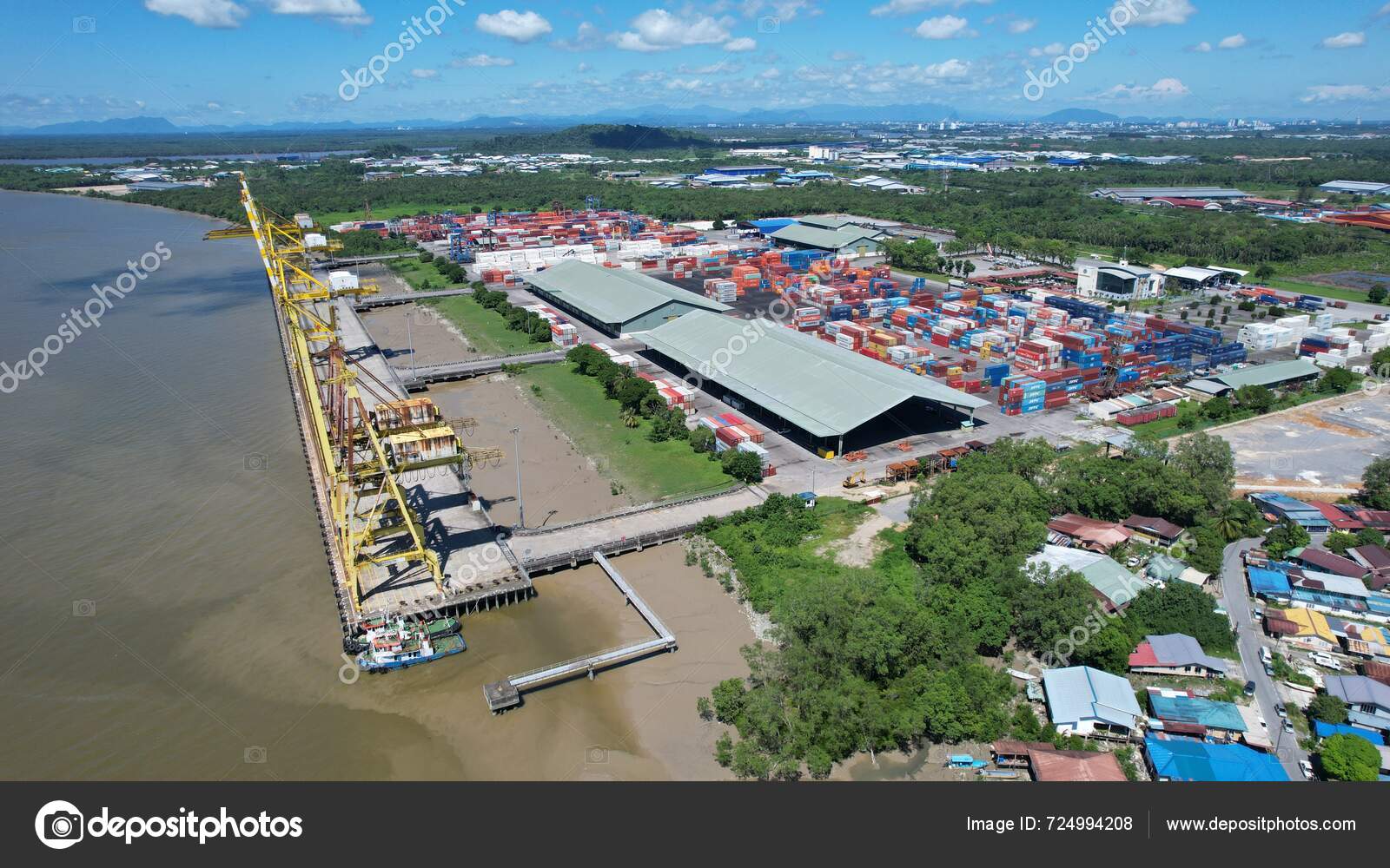 Kuching Malaisie Juin 2024 Port Senari Port Terminal Attente — Photo ...