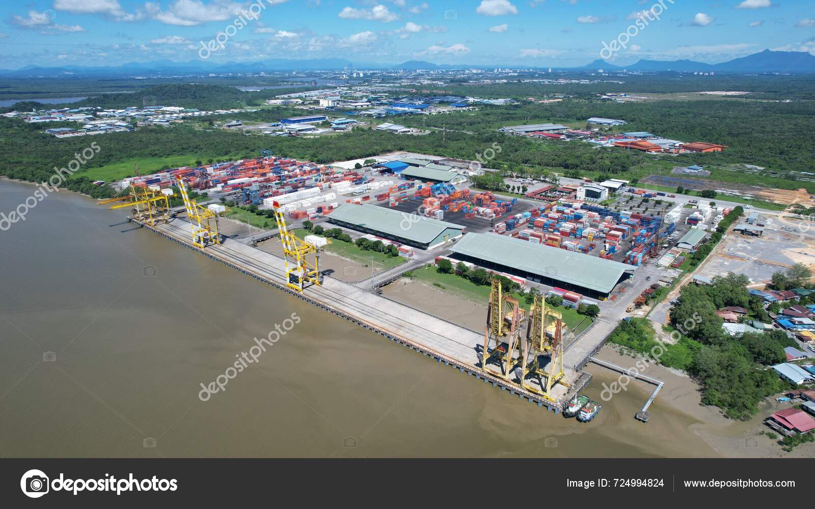 Kuching Malaisie Juin 2024 Port Senari Port Terminal Attente — Photo ...