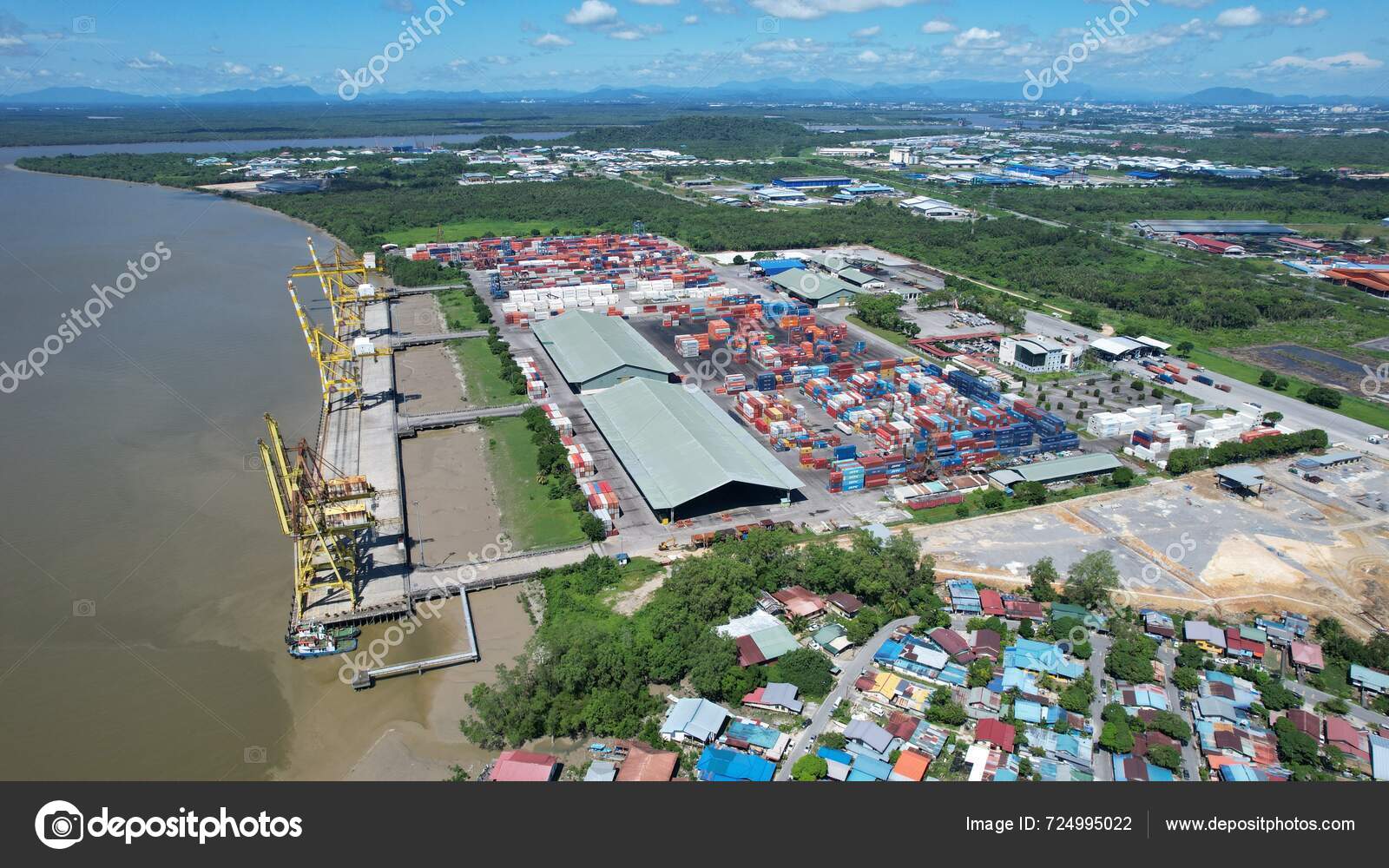 Kuching Malaisie Juin 2024 Port Senari Port Terminal Attente — Photo ...