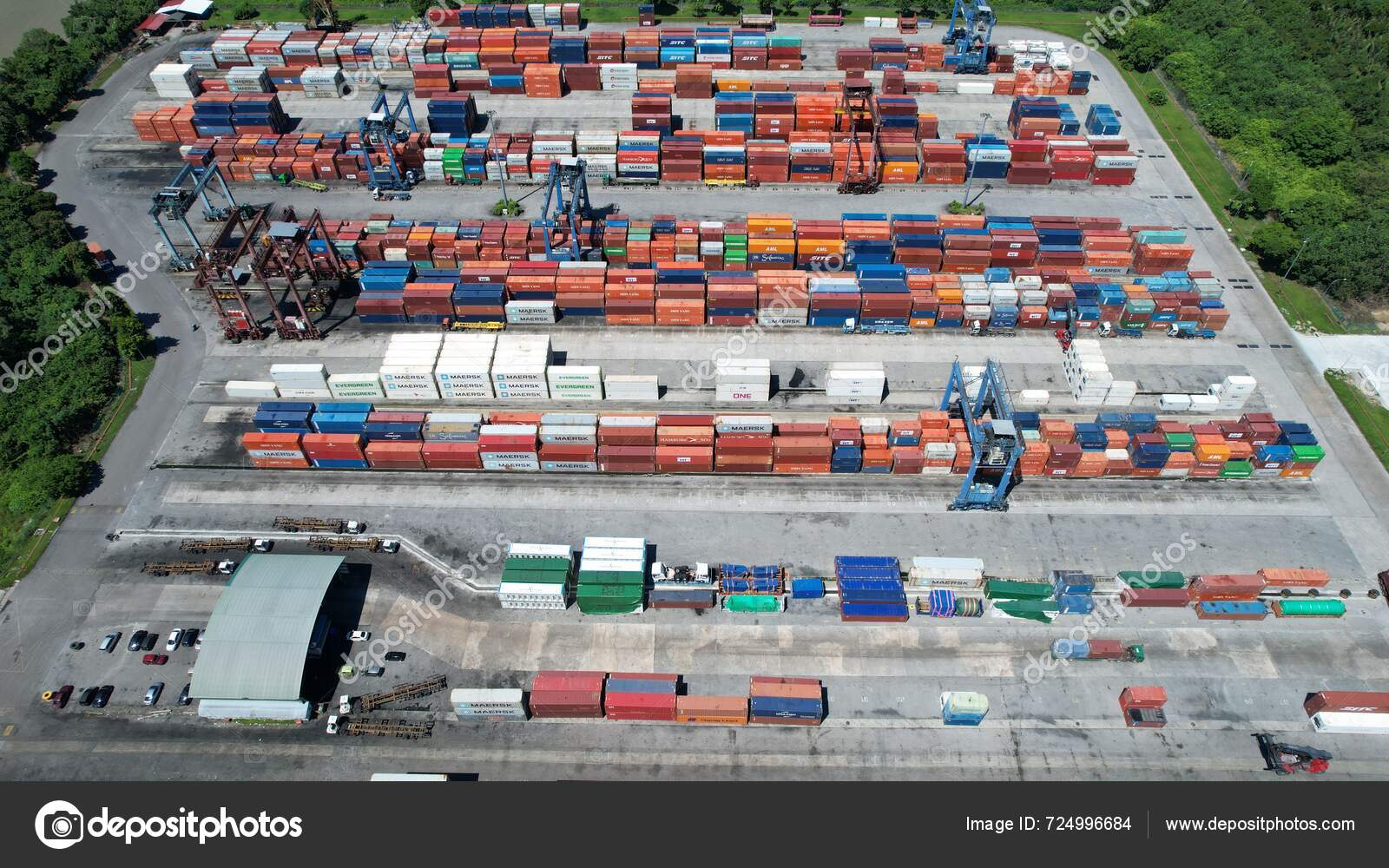 Kuching Malaysia June 2024 Senari Port Pending Terminal Port — Stock ...