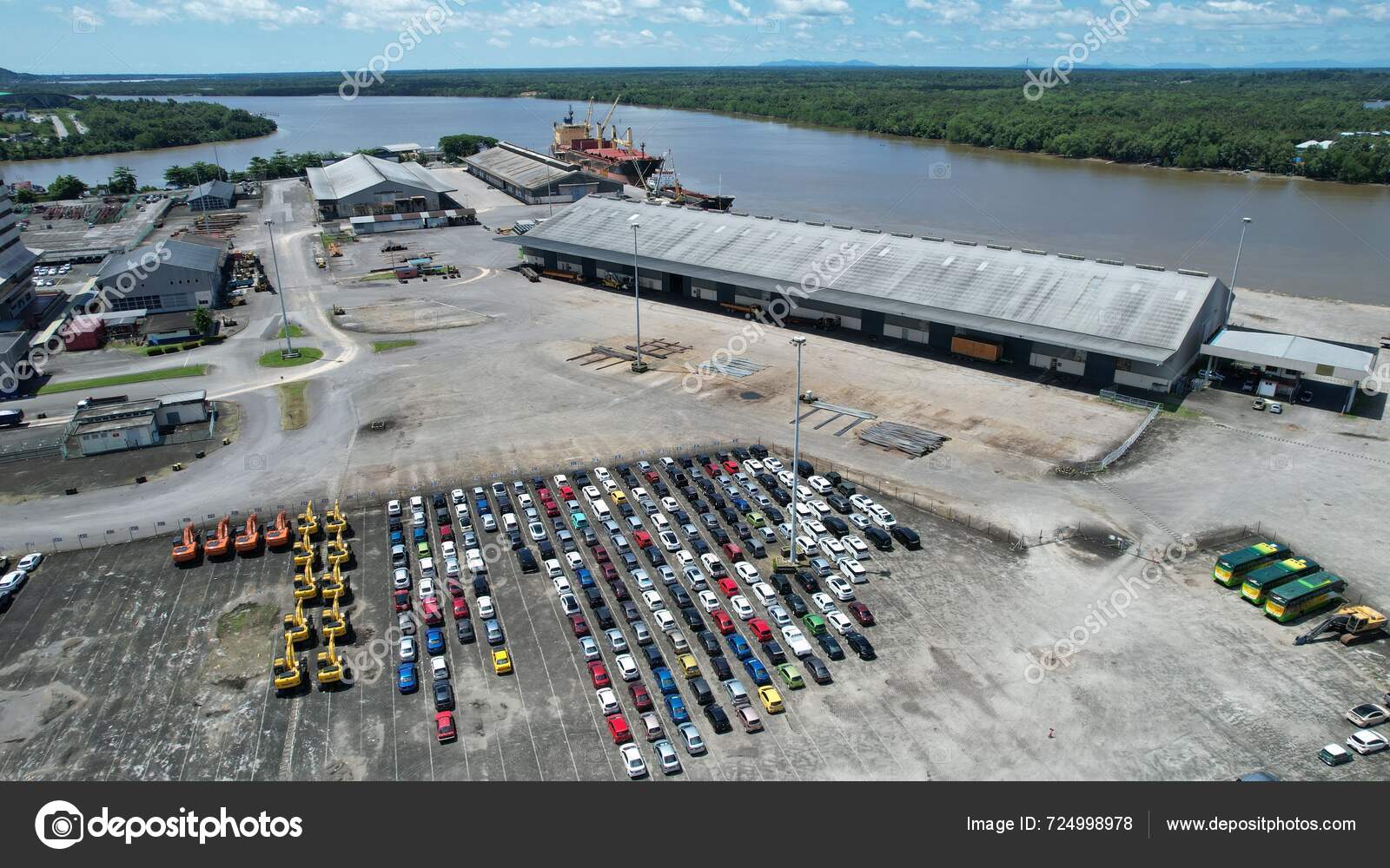 Kuching Malaisie Juin 2024 Port Senari Port Terminal Attente — Photo ...