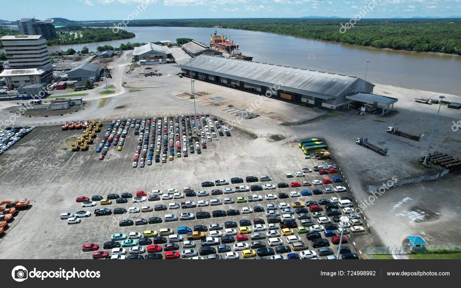 Kuching Malaisie Juin 2024 Port Senari Port Terminal Attente — Photo ...