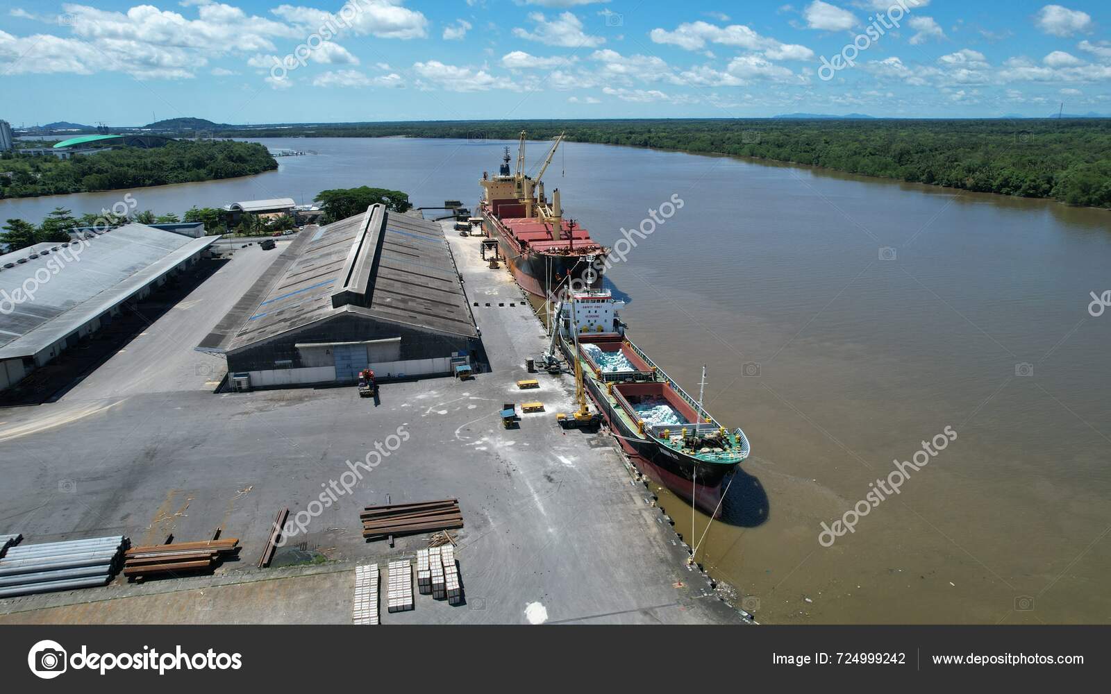 Kuching Malaisie Juin 2024 Port Senari Port Terminal Attente — Photo ...