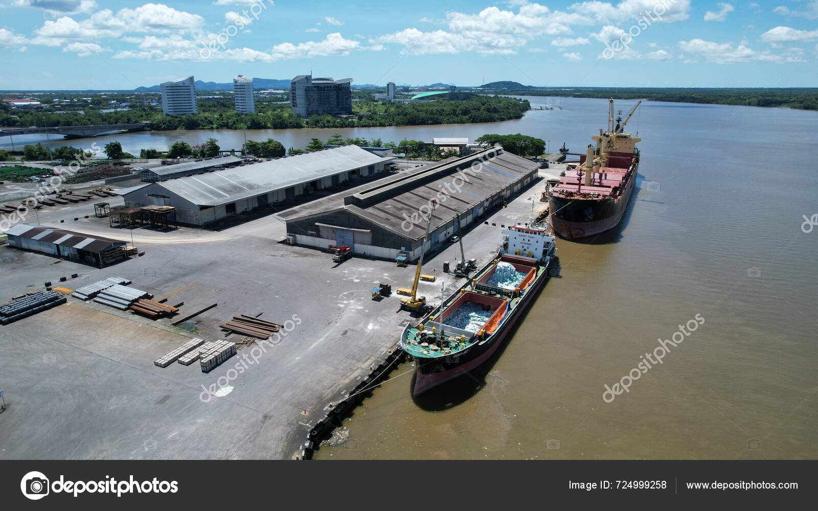 Kuching Malaisie Juin 2024 Port Senari Port Terminal Attente — Photo ...