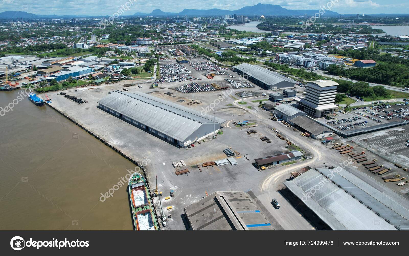 Kuching Malaisie Juin 2024 Port Senari Port Terminal Attente — Photo ...