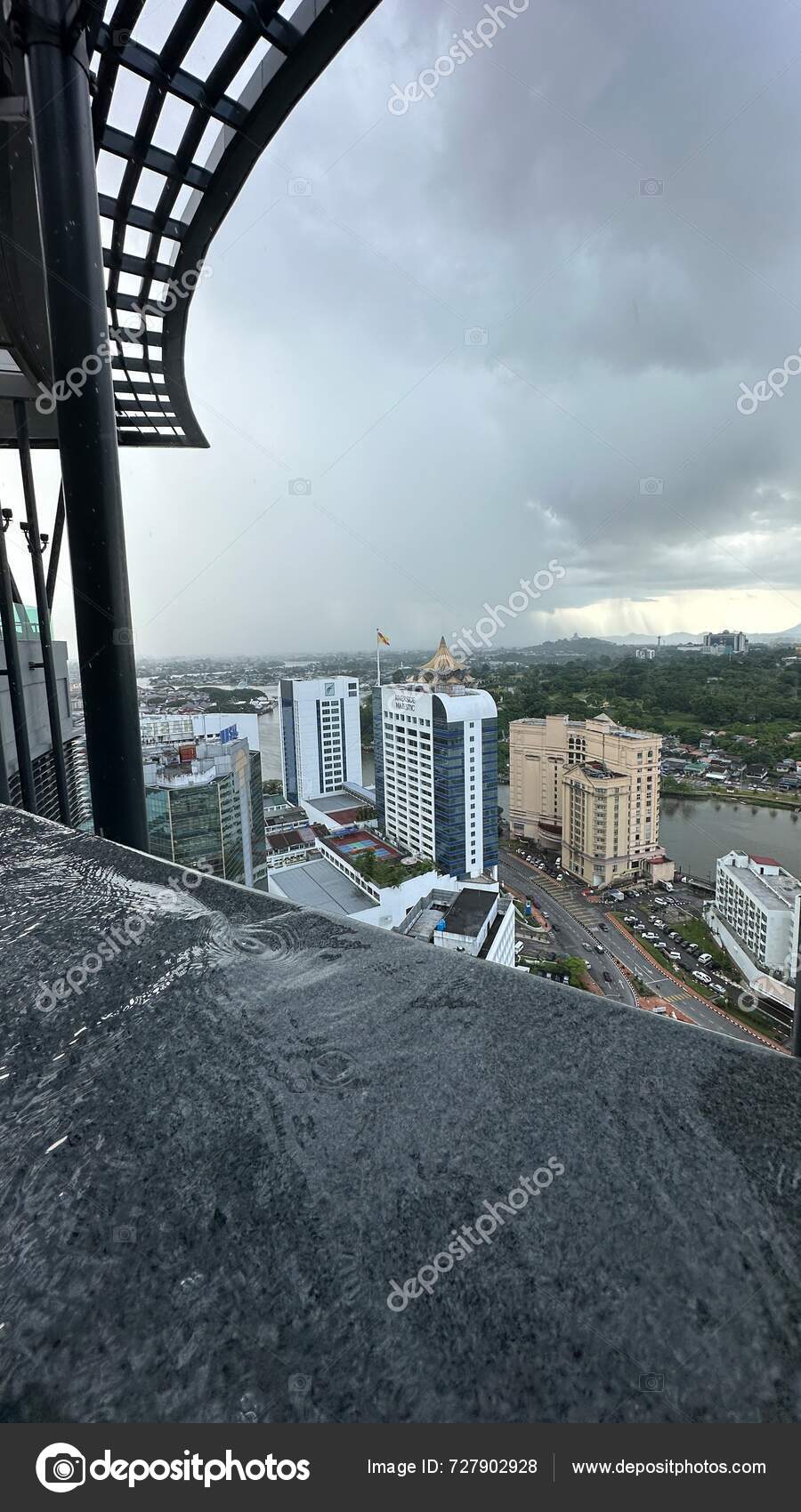 Kuching Malaysia June 2024 View Kuching Skyline Infinity Pool — Stock ...