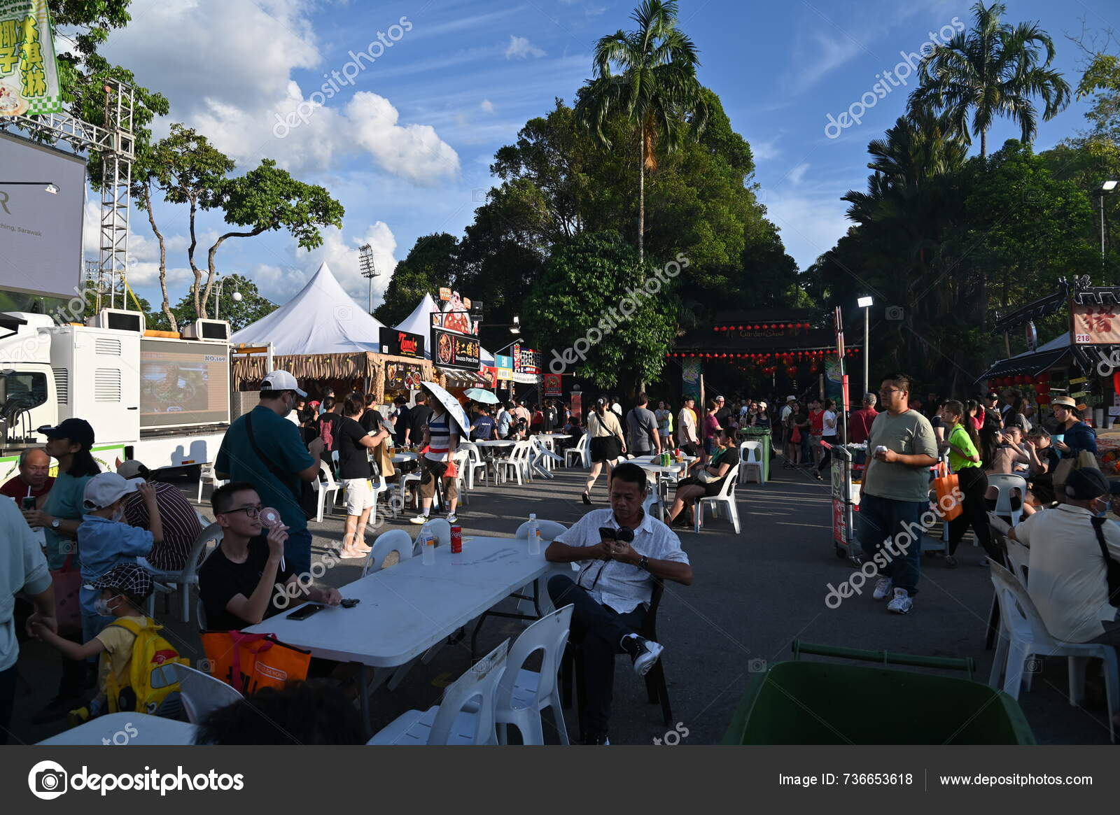 Kuching Malásia Agosto 2024 Kuching Festival Food Street Fair — Foto ...