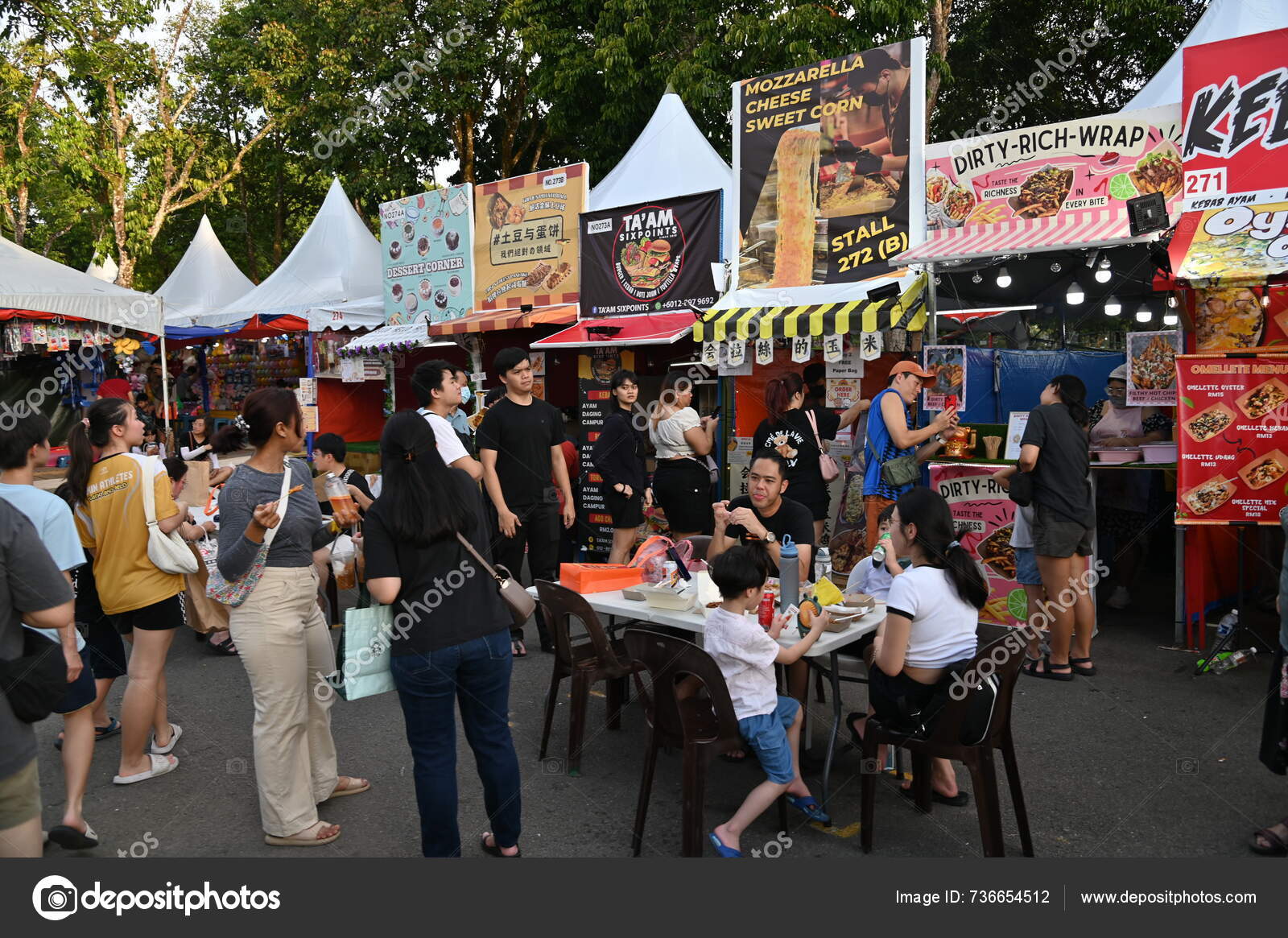 Kuching Malásia Agosto 2024 Kuching Festival Food Street Fair — Foto ...