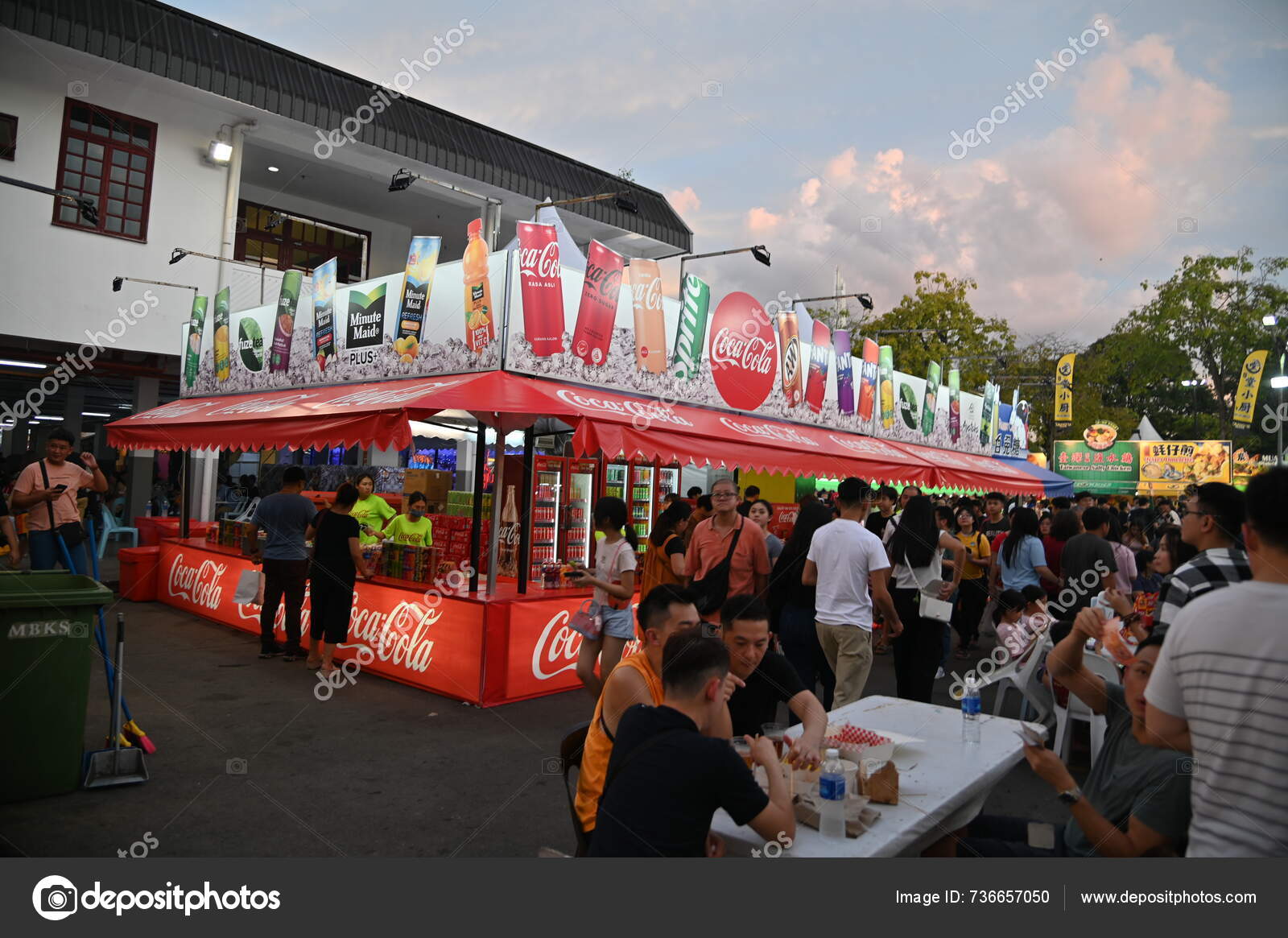 Kuching Malasia Agosto 2024 Feria Calle Food Festival Kuching — Foto ...