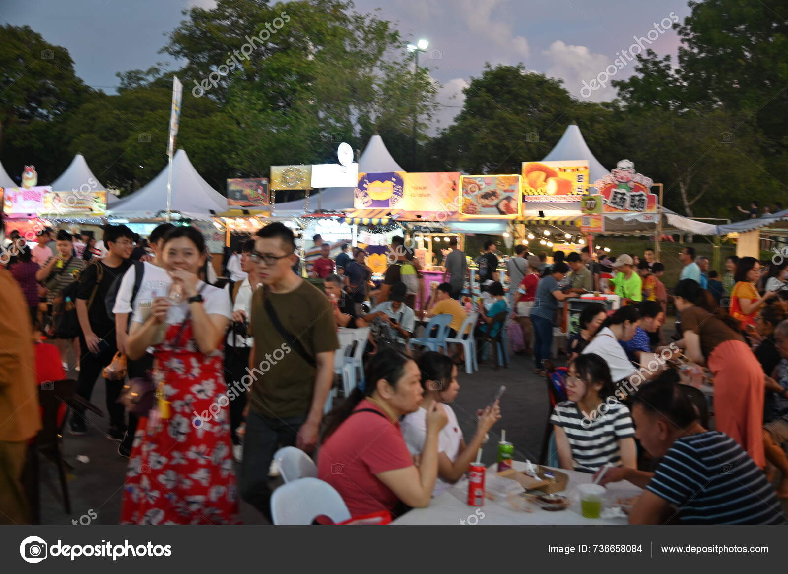 Kuching Malaysia August 2024 Kuching Festival Food Street Fair — Stock ...