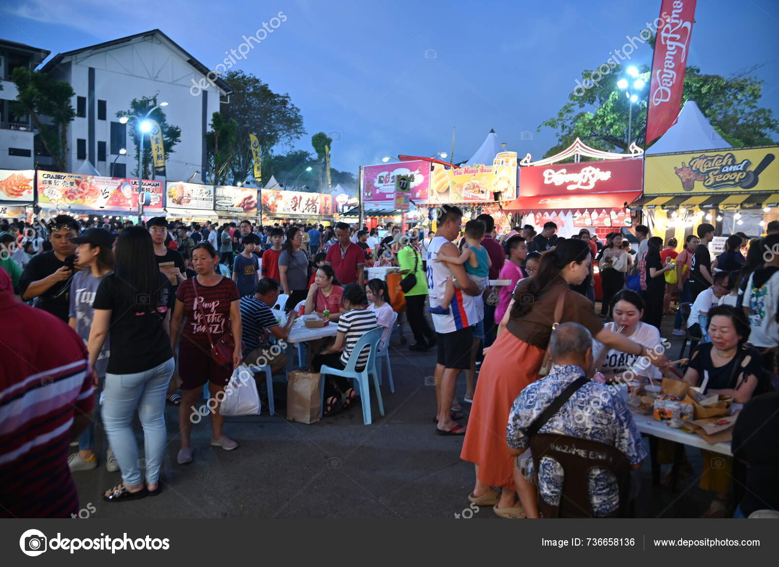Kuching Maleisië Augustus 2024 Het Kuching Festival Food Street Fair ...