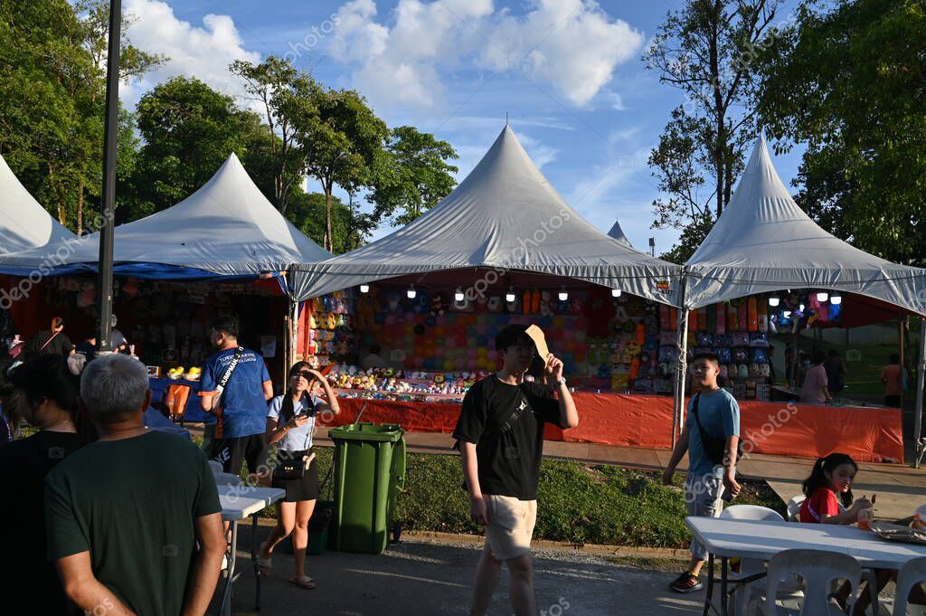 Kuching Malasia Agosto 2024 Feria Calle Food Festival Kuching — Foto ...