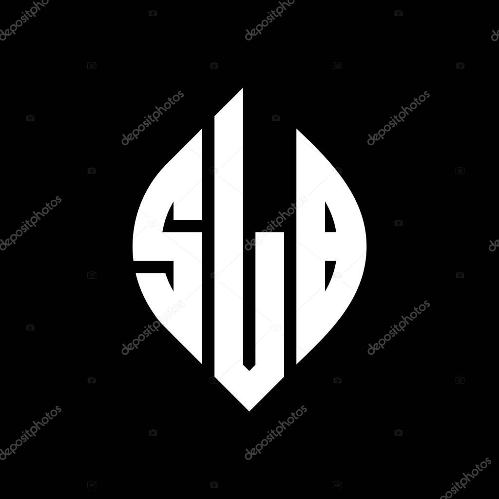 Diseño del logotipo de la letra del círculo SLB con forma de círculo y ...