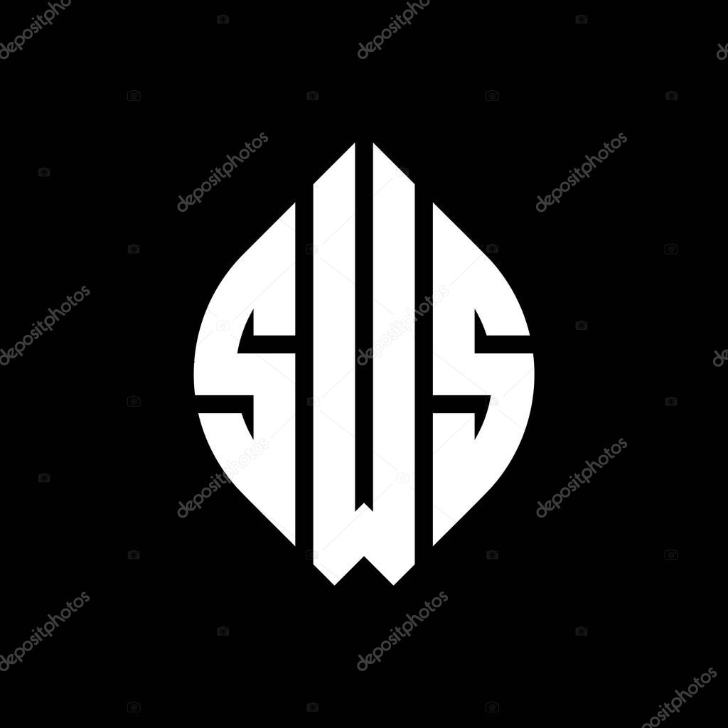 Diseño de logotipo de letra de círculo SWS con forma de círculo y ...