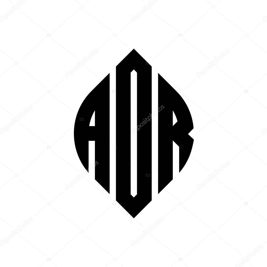 Diseño del logotipo de la letra del círculo ADR con forma de círculo y ...
