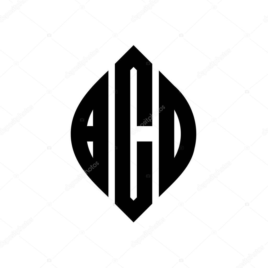 Diseño del logotipo de la letra círculo BCD con forma de círculo y ...
