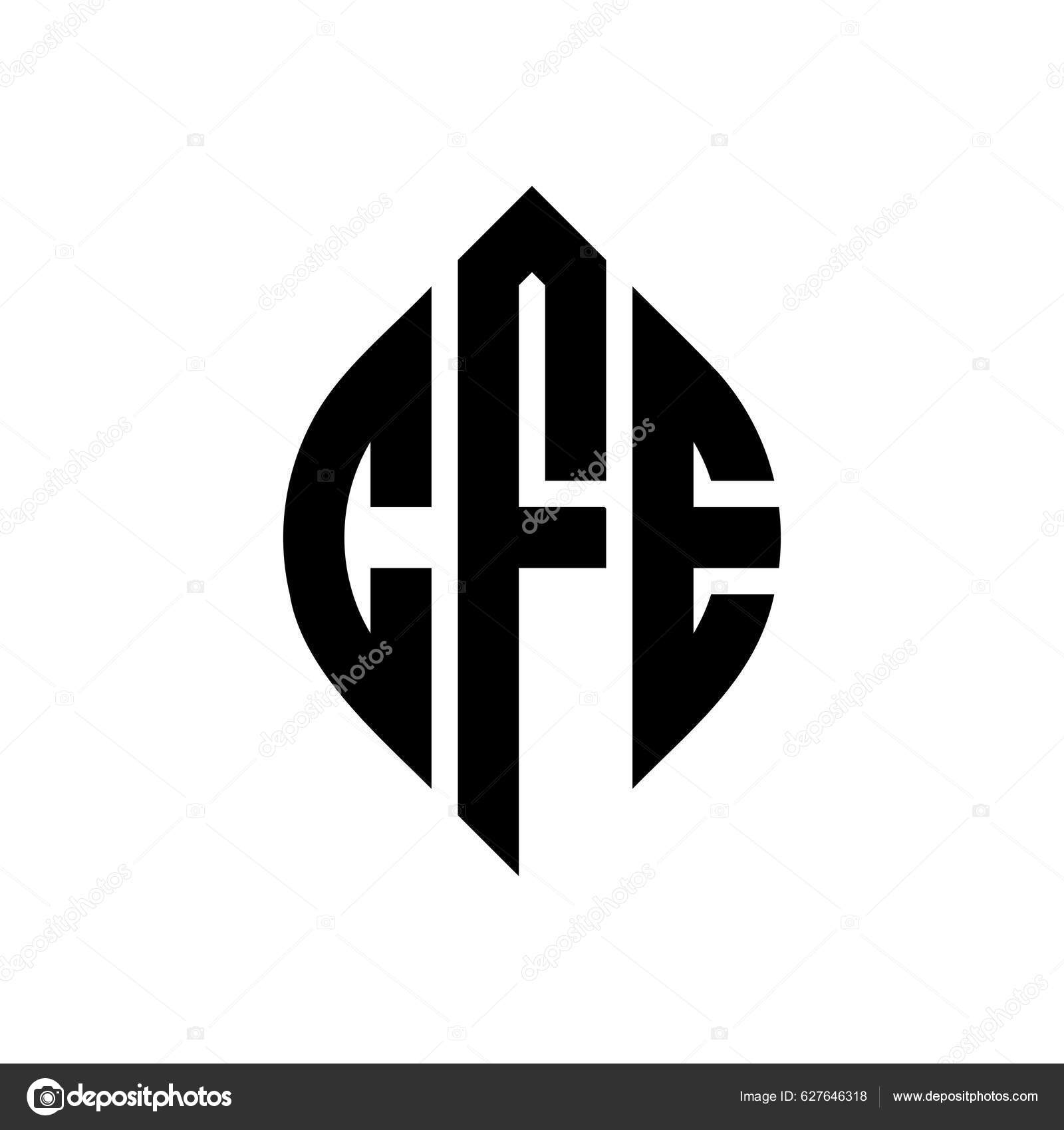 Cfe Circle Letter Logo Design Circle Ellipse Shape Cfe Ellipse Stock ...