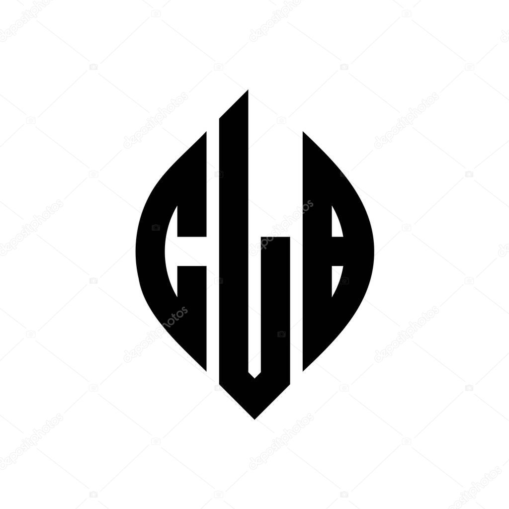 Diseño del logotipo de la letra del círculo CLB con forma de círculo y ...
