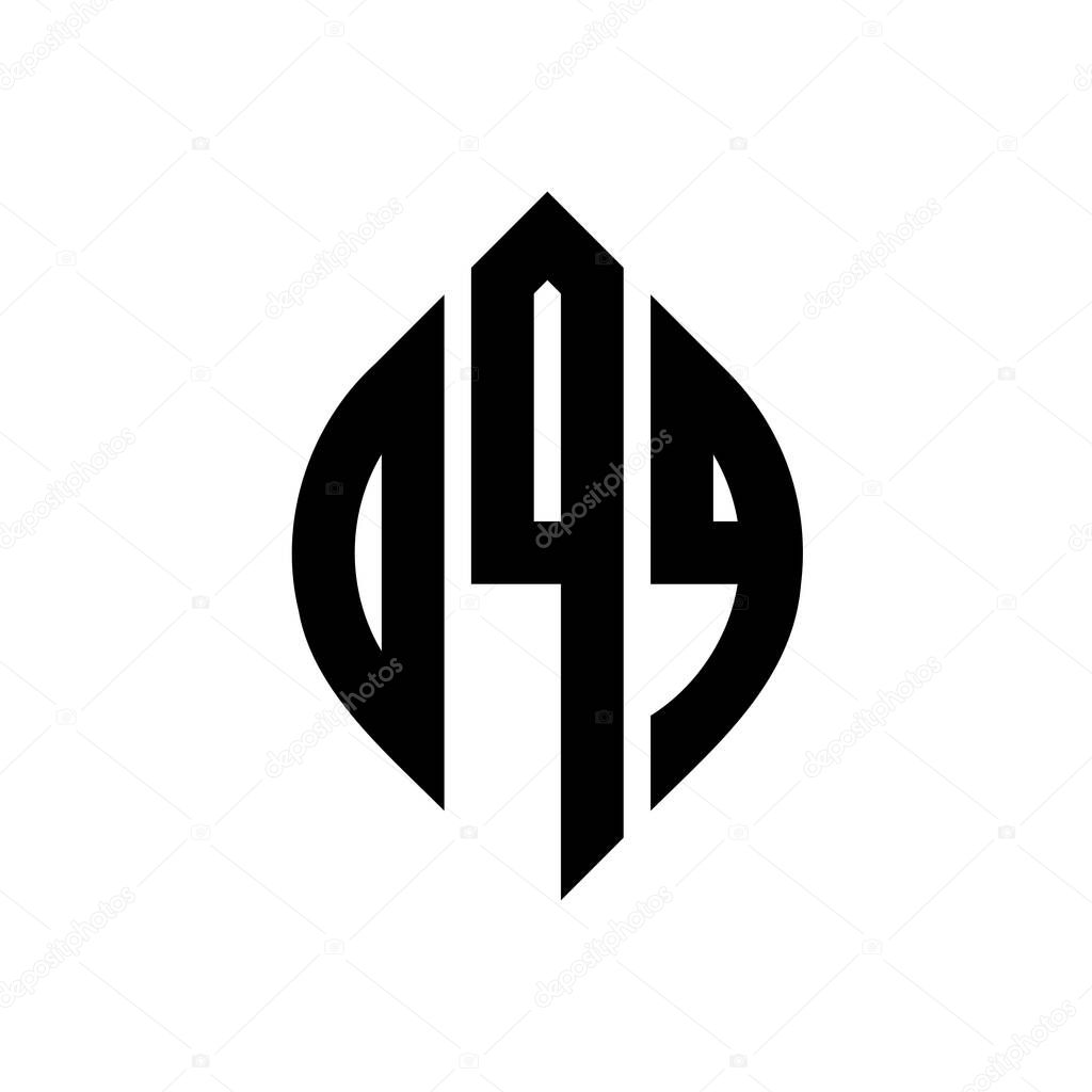 Diseño de logotipo de letra de círculo DQQ con forma de círculo y ...