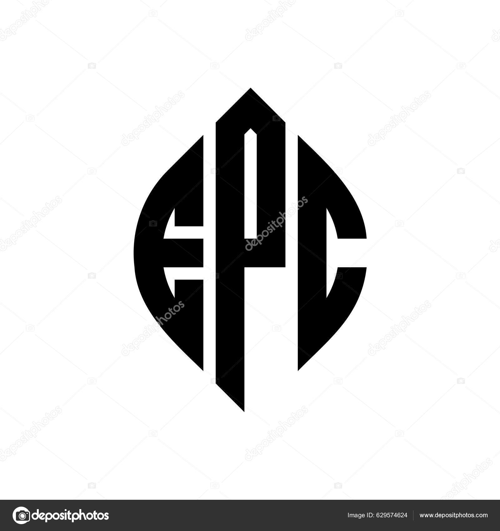 Epc Circle Letter Logo Design Circle Ellipse Shape Epc Ellipse Stock ...