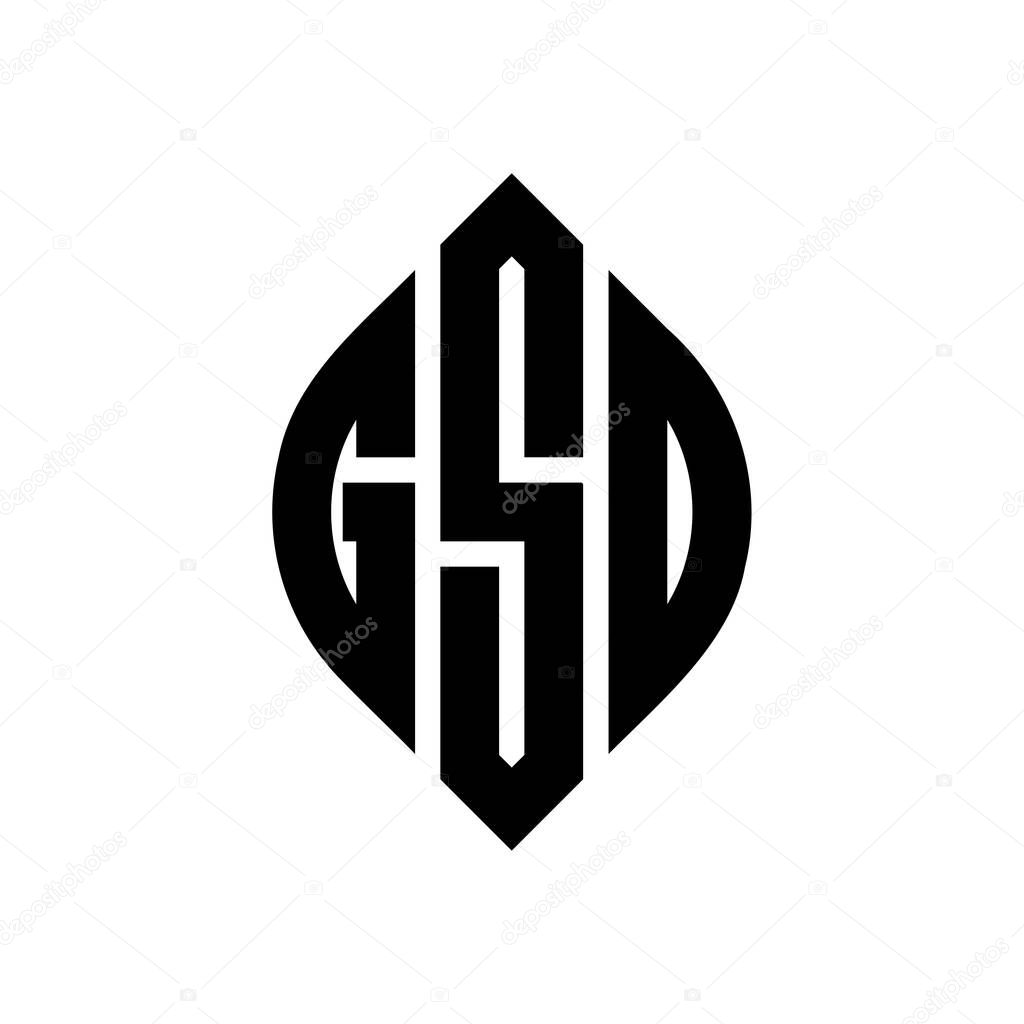 Diseño de logotipo de letra de círculo GSO con forma de círculo y ...