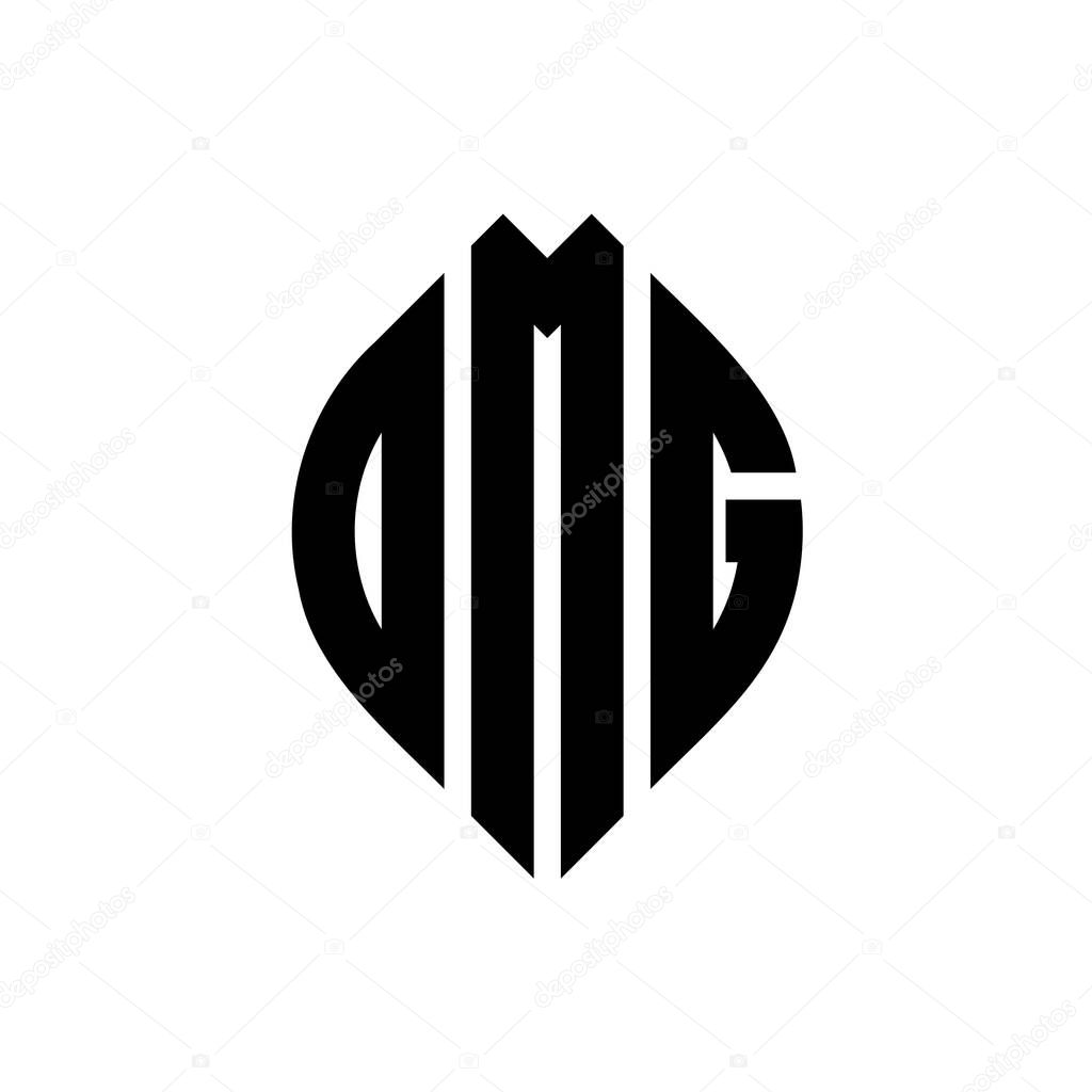 Diseño de logotipo de letra de círculo OMG con forma de círculo y ...
