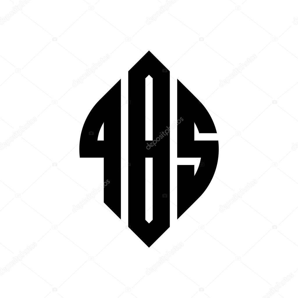 Diseño del logotipo de la letra del círculo de QBS con forma de círculo ...
