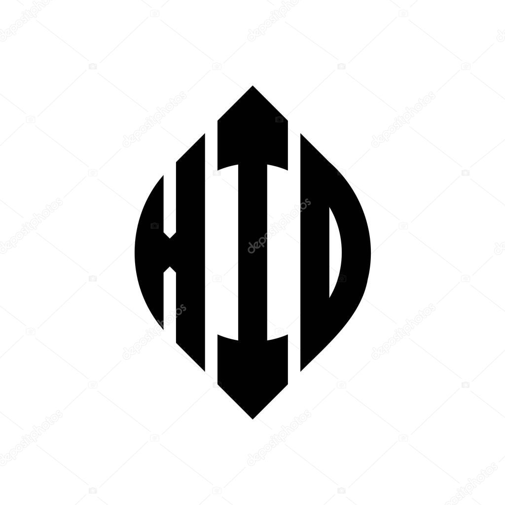 Diseño del logotipo de la letra del círculo XID con forma de círculo y ...