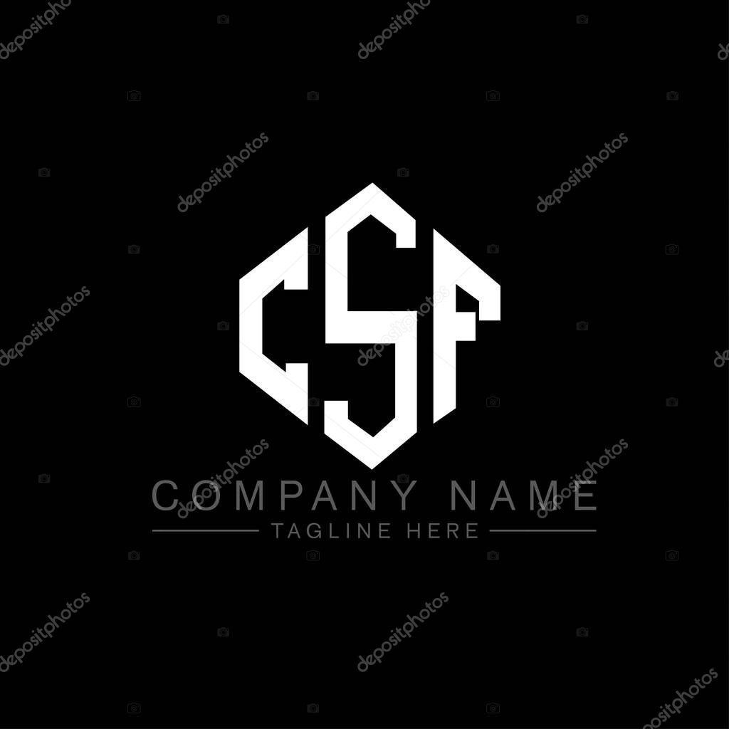 CSF letter logo design with polygon shape. CSF polygon and cube shape ...