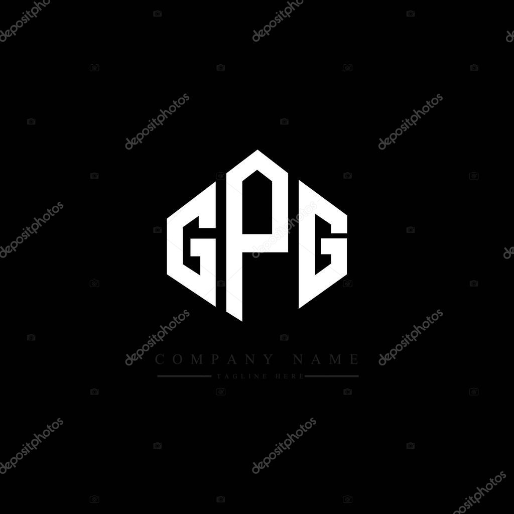 GPG letter logo design with polygon shape. GPG polygon and cube shape ...